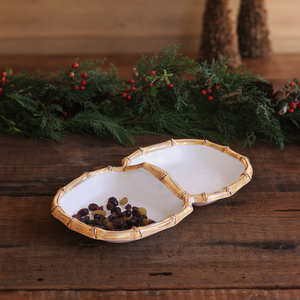 Beatriz Ball VIDA Bamboo Double Dip Bowl | My Trove Box