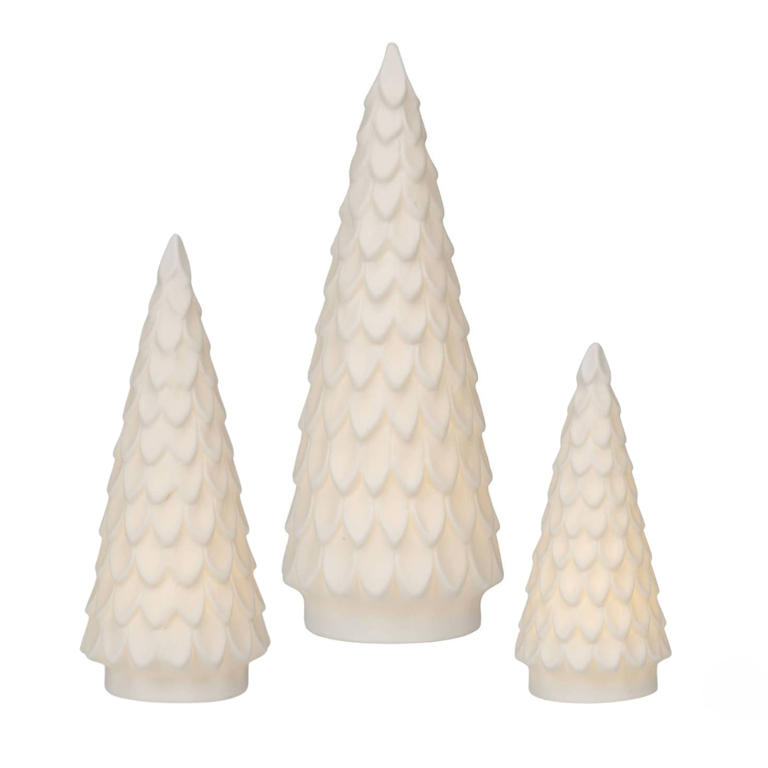 LED-Lit Ceramic Holiday Tree, Small | My Trove Box